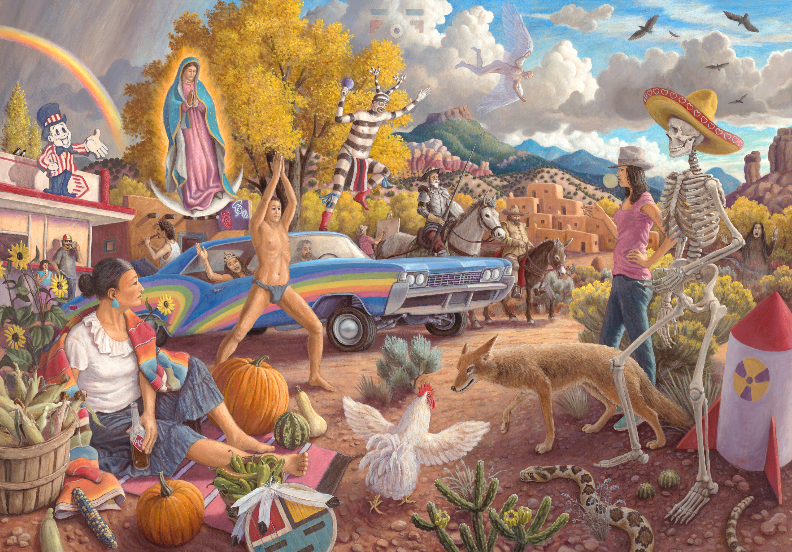 El Rainbow Bajito - canvas – PostersofSantaFe.com